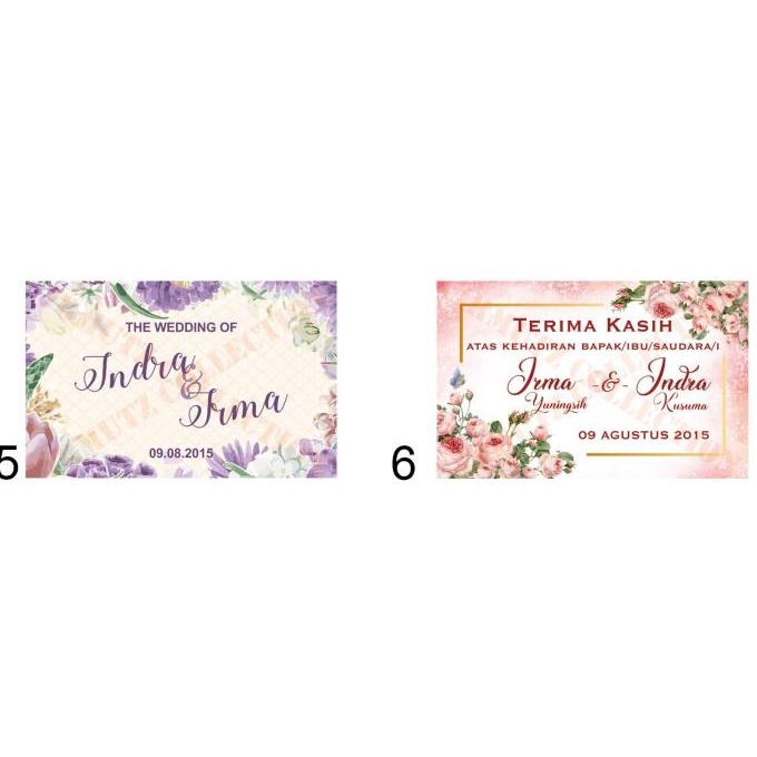 Jual Kartu Ucapan Terima Kasih Full Colour Untuk Souvenir Nikah ...