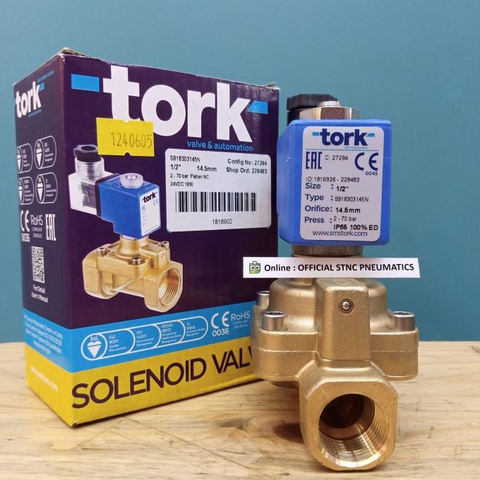 Jual SOLENOID VALVE 1/2 INCH 70 BAR TEKANAN TINGGI TORK-PSV-103-24VDC | Shopee Indonesia