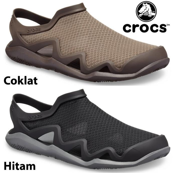 Jual CROCS / CROCS PRIA / SEPATU SANDAL CROCS / CROCS SWIFWATER MESH WAVE | Shopee Indonesia