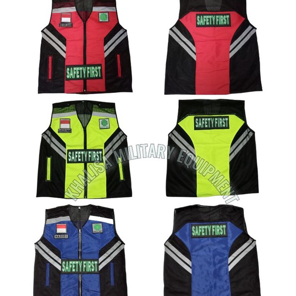 Jual Rompi Taslan,Rompi K3 Merah,Rompi Taslan Biru,Rompi Safety Hijau ...