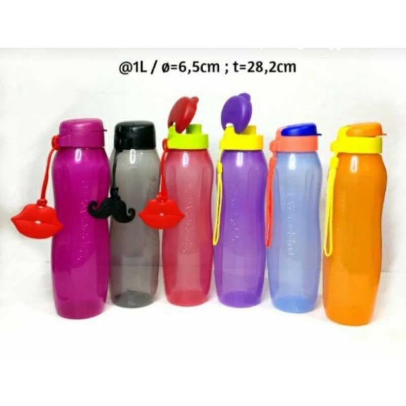 Jual Botol minum flip 1liter/eco bottle 1 liter sisa pink dan orange ...