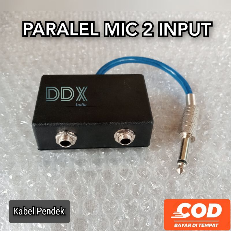 Jual Paralel Mic 2 input / Penambah input Mic Converter Mic Vokal ...