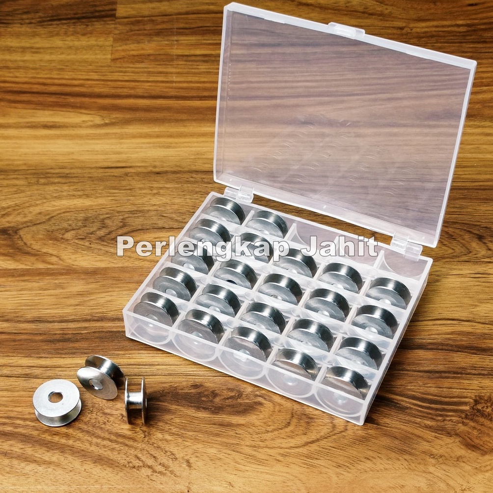 Jual Model Terkini 25 Bobbins + Case Spool bobbin case mesin jarum 1 ...
