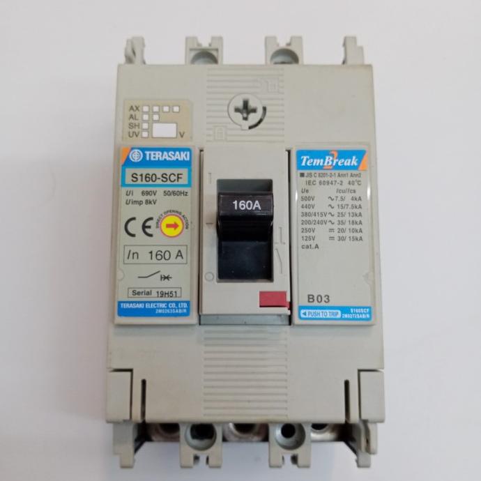 Jual Mccb S160-Scf 3P 160A Terasaki Original | Shopee Indonesia