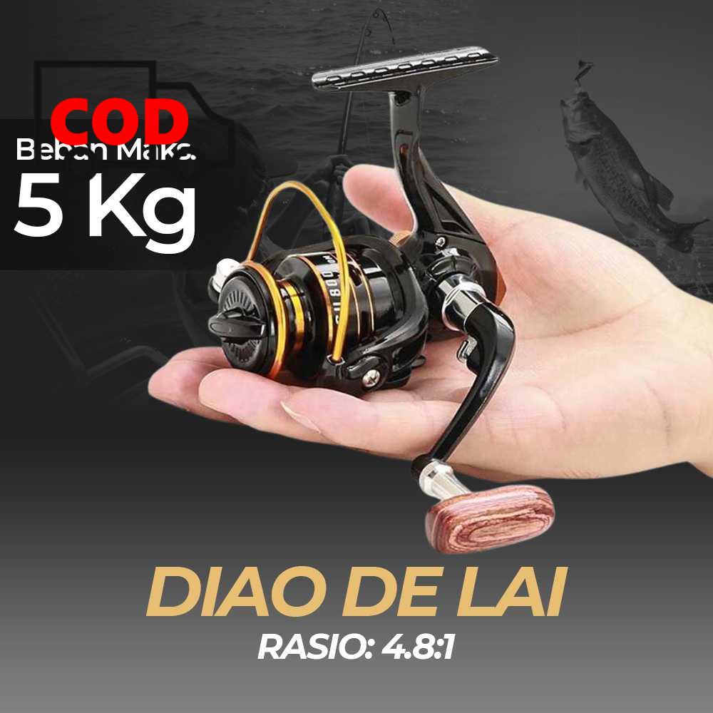 Jual Reel Pancing Gulungan Senar Aluminium Gear Ratio 4.8:1 Spinning ...
