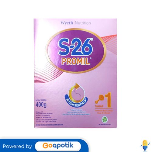 Jual S-26 PROMIL SUSU FOMULA USIA 0-6 BULAN 400 GRAM DUS | Shopee Indonesia