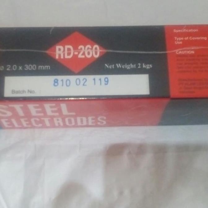 Jual NIKKO STEEL WELDING ELECTRODES KAWAT LAS RD 260 2MM | Shopee Indonesia