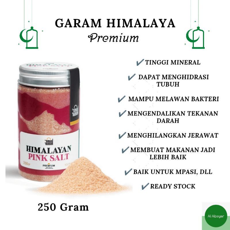 Jual Garam Himalaya 250 gram Premium Timur Tengah Himalayan Pink Salt ...
