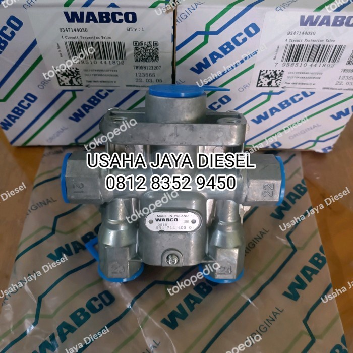 Jual Relay Valve Angin 4 Jalur Hino Lohan 500 S4750-Ewe010 Wabco Kode ...