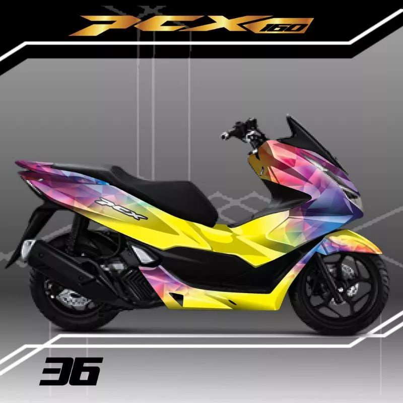 Jual sticker decal variasi full body honda pcx 160/150 striping pcx ...