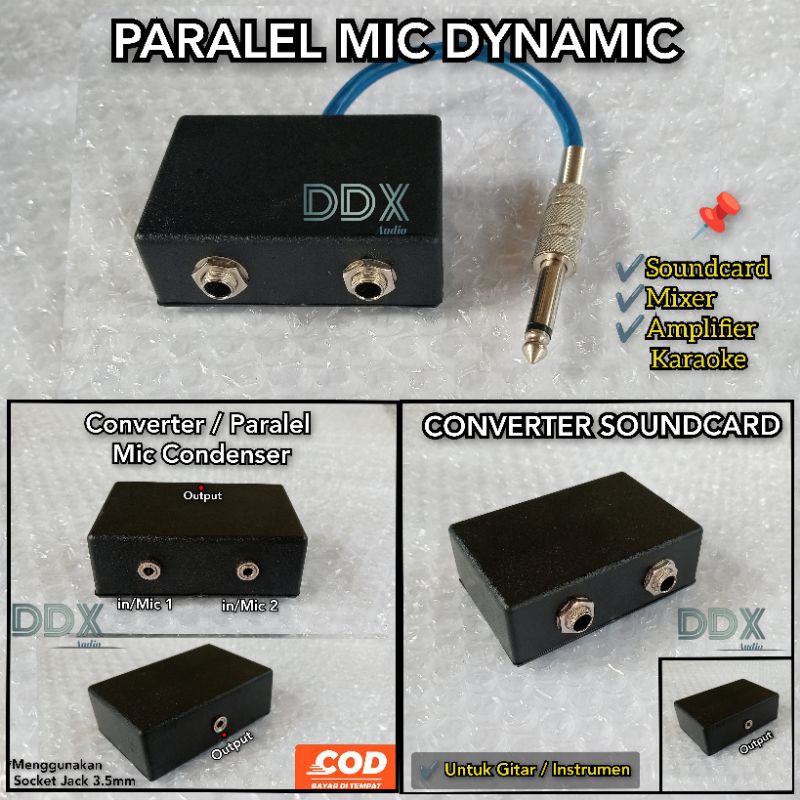 Jual CONVERTER SOUND CARD / PARALEL MIC DYNAMIC / MIC CONDENSER ...