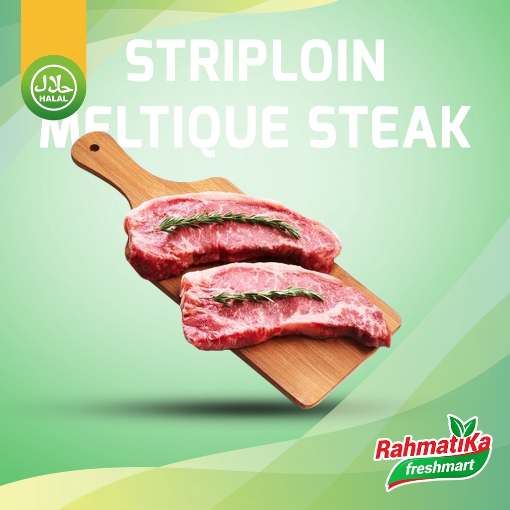 Jual Striploin Meltique Beef / Daging Steak Sapi 200 gram | Shopee ...