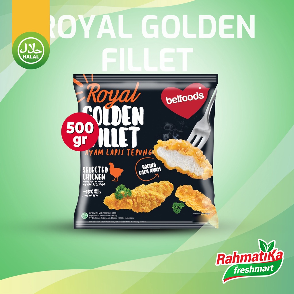 Jual Belfoods Royal Golden Fillet - Ayam Lapis Tepung 500 gr | Shopee ...