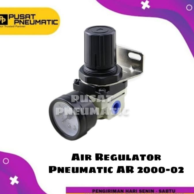 Jual AR 2000-02 REGULATOR PNEUMATIC / REGULATOR ANGIN 1/4" AR2000-02 ...