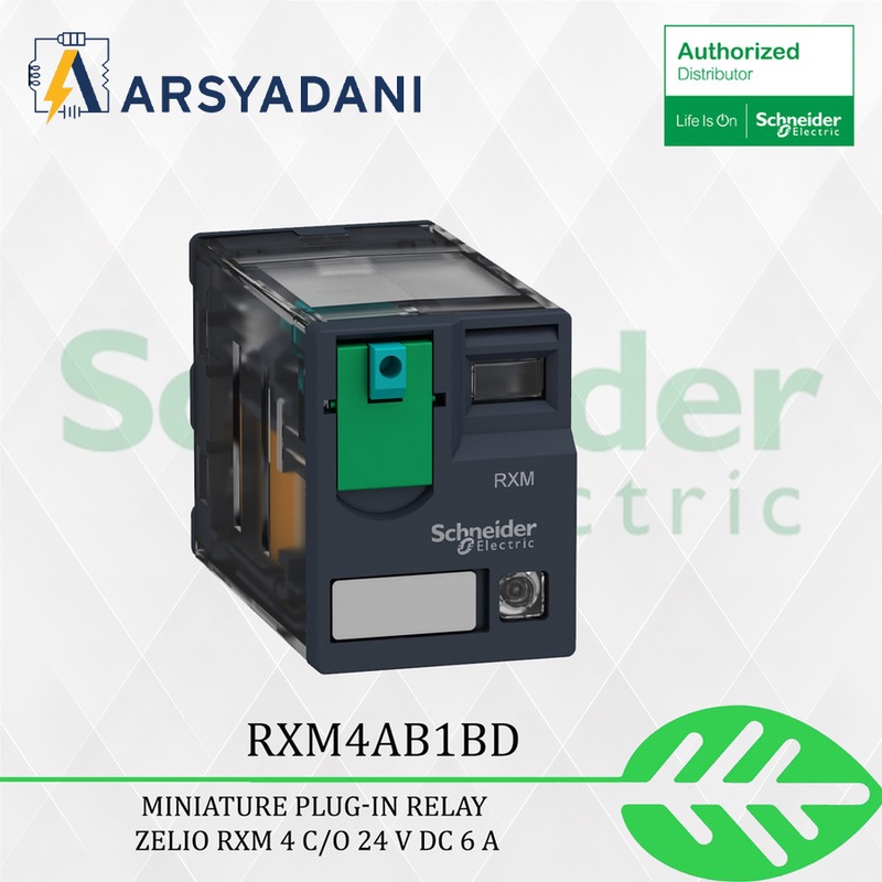 Jual RXM4AB1BD - Miniature Plug-in relay - Zelio RXM 4 C/O 24 V DC 6 A | Shopee Indonesia