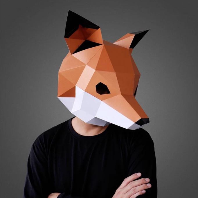 Jual Terbaru Papercraft Topeng Rubah Fox Mask Premium 3D Unik Hiasan ...