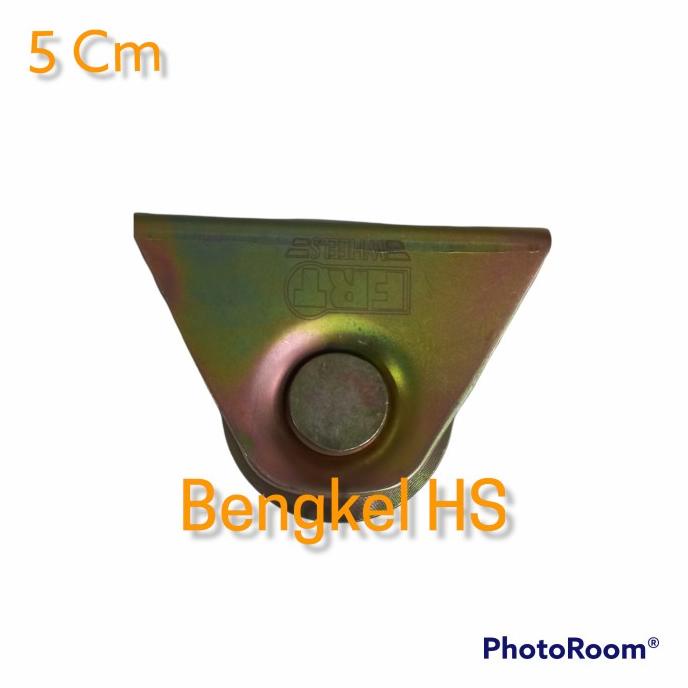 Jual New Roda Pagar Pintu 5 Cm Jalur Rel Siku Besi As Kuning | Shopee ...