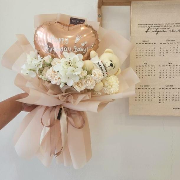 Jual 6.6 White Mix Artificial Flower Bouquet | Buket Bunga Palsu ...