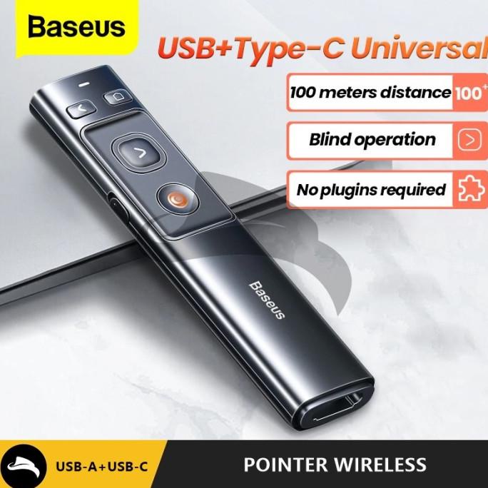 Jual Baseus Laser Pointer Orange Dot Wireless Presenter Presentasi ...