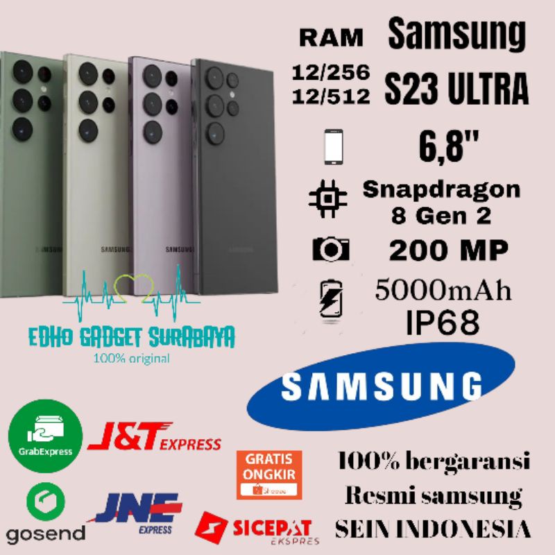 Jual SAMSUNG GALAXY S23 ULTRA RAM 12/256GB BERGARANSI RESMI SAMSUNG ...