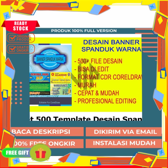 Jual UPDATE - PRO LIFETIME Paket 500 Template Desain Spanduk Banner ...