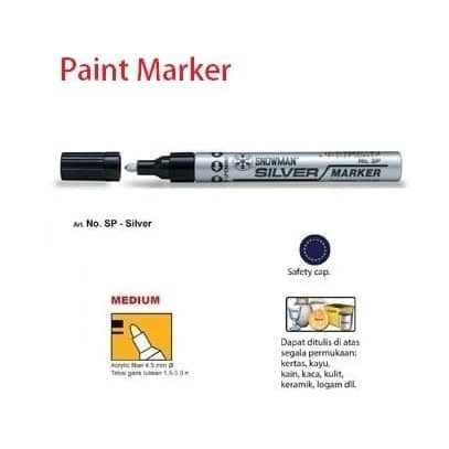 Jual Snowman SP-12 Paint Marker Silver ( IRRA STORE ) | Shopee Indonesia