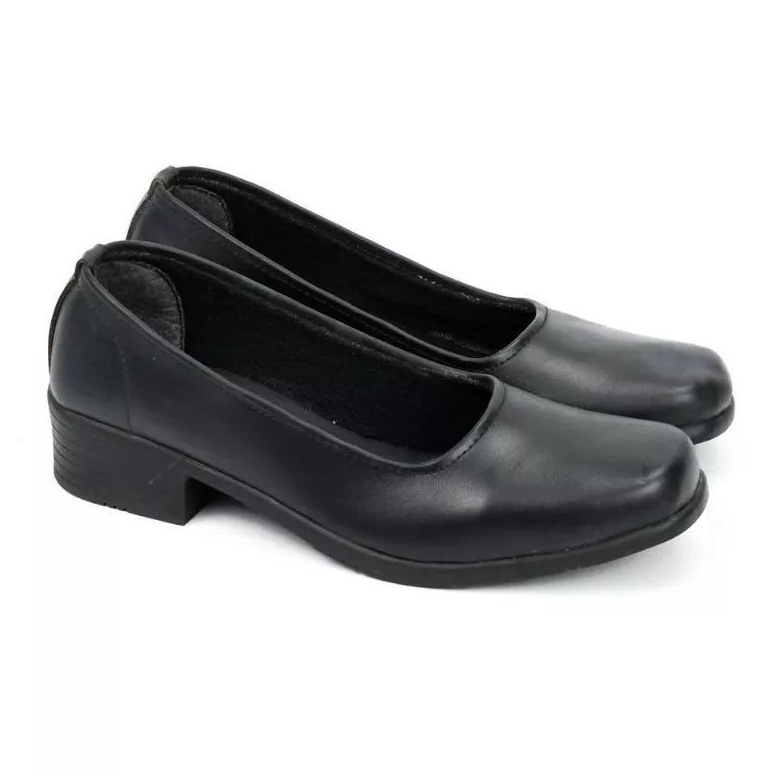 Jual OLKJ-70 Sepatu Pantofel Wanita Hak 3cm Hitam Paskibra Kantor ...
