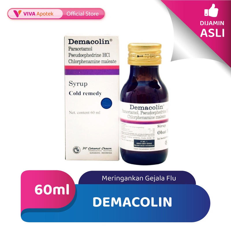Jual Demacolin Sirup untuk Meringankan Gejala Flu (60 ml) | Shopee ...