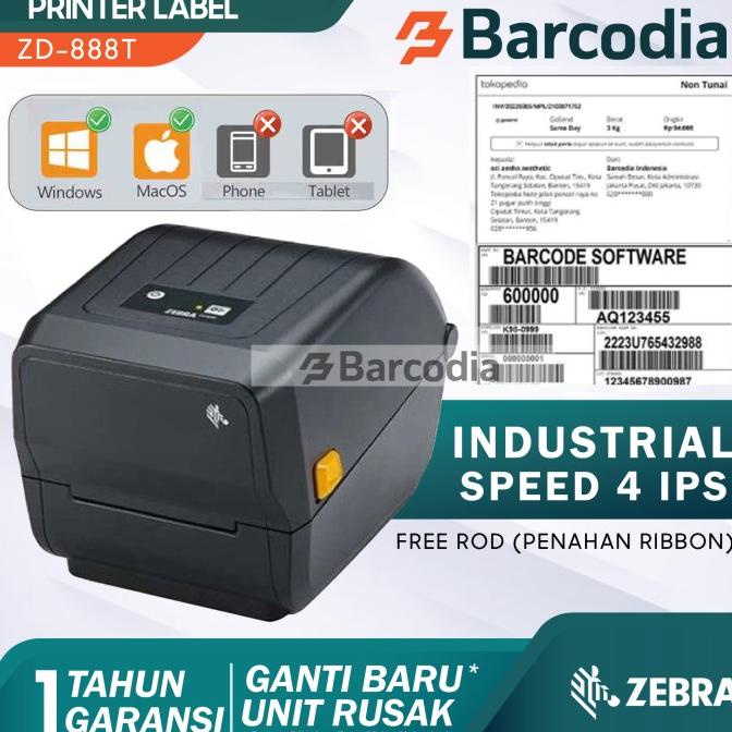 Jual Printer Barcode / Label Zebra Gk888T Usb - Serial (Cetak Label ...