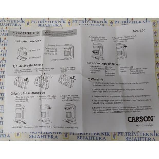 Jual Pocket Microscope Carson Mm300 Microbrite Plus,Mikroskop Kantong ...