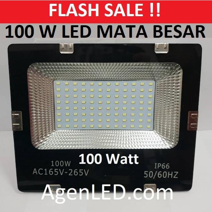 Jual LED SOROT 100W Flood Light Lampu penerangan tembak 100 w watt outdoor | Shopee Indonesia