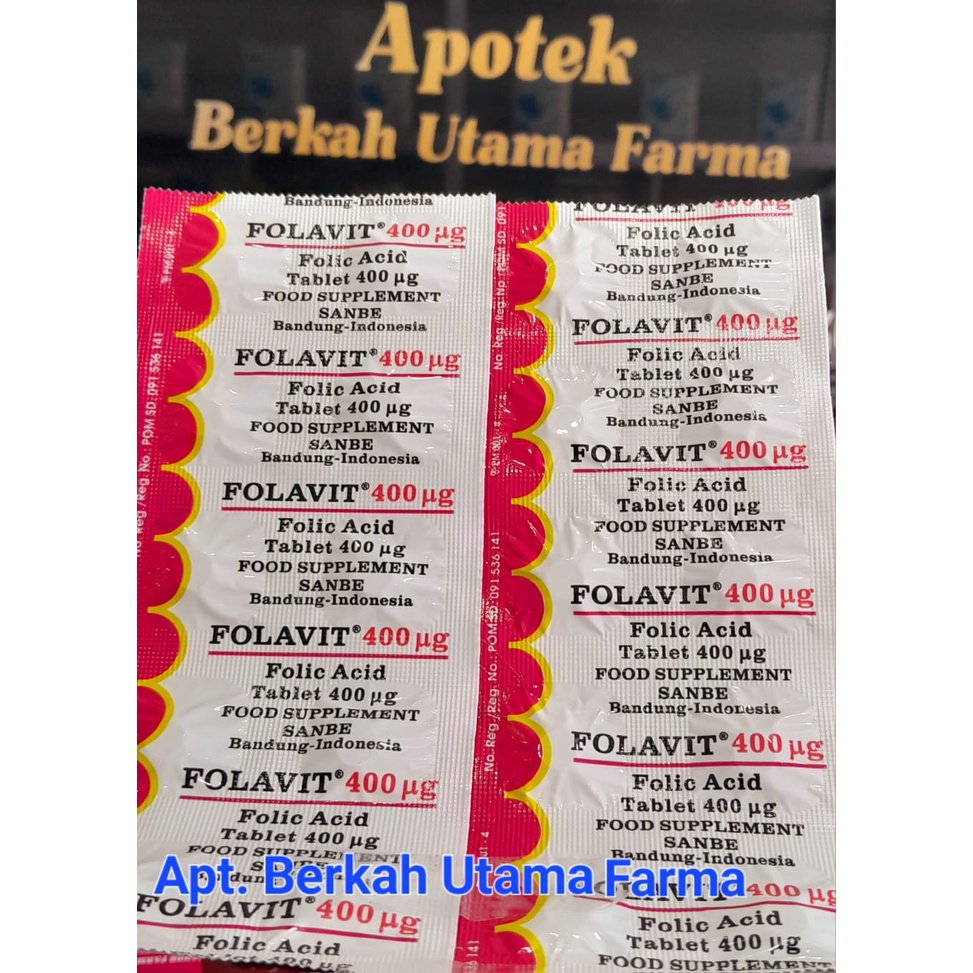 Jual Folavit 400 mcg Strip isi 10 Tablet | Shopee Indonesia