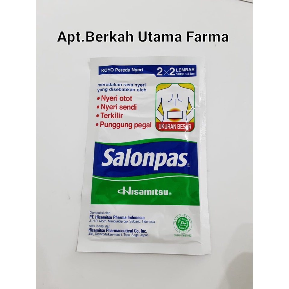 Jual Koyo Salonpas Large Sachet isi 2x2 - Salonpas koyo Large 2x2 isi 4 ...