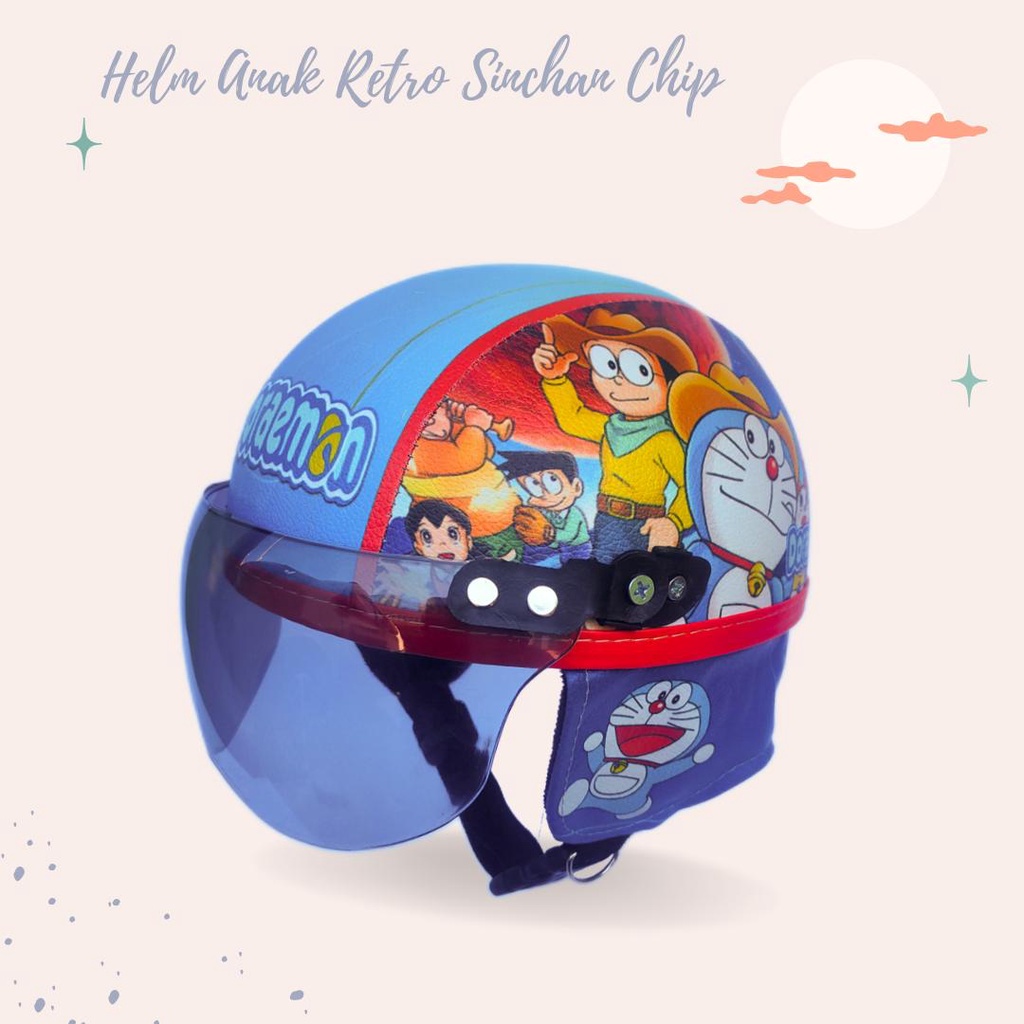 Jual Helm anak vintage Motif Doraemon usia 1 2 3 4 tahun | Shopee Indonesia