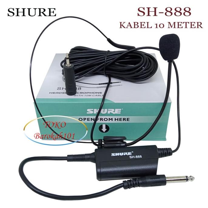 Jual hanya disini] Microphone Bando SHURE SH 888 Mik Imam Sholat Mic Headset Shure Sh 888 ...