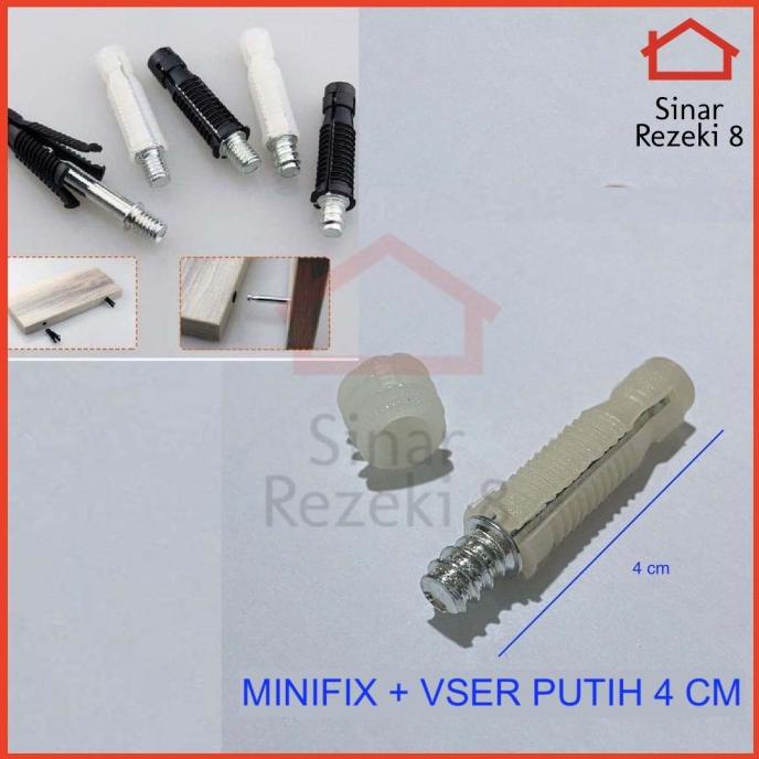 Jual .........] Minifix + Viser Putih 4 cm / Baut Knock Down Sekrup ...