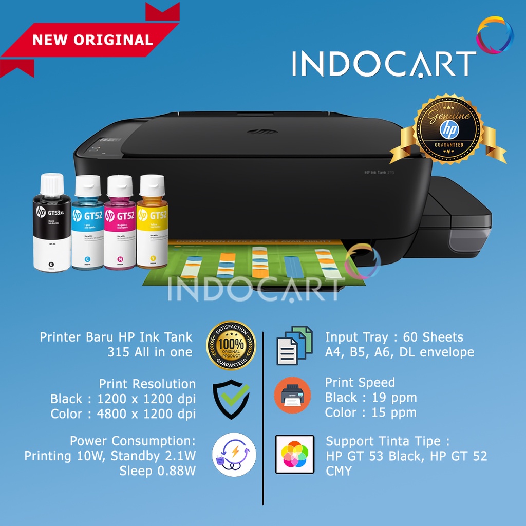 Jual Printer HP Ink Tank 315 All in one Print Scan Copy | Shopee Indonesia