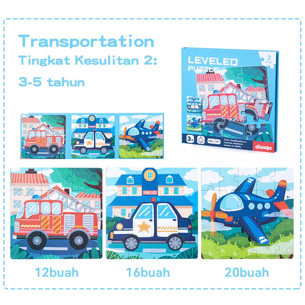Jual JCHO Puzzle Magnet Anak 3 In 1 Mainan Edukasi Puzzle Anak Leveled Puzzle 5 Step | Shopee ...