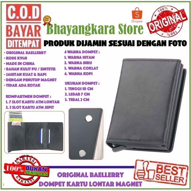 Jual IMPOR ORIGINAL BAELLERRYK9141 DOMPET KARTU LONTAR DENGAN PENUTUP ...