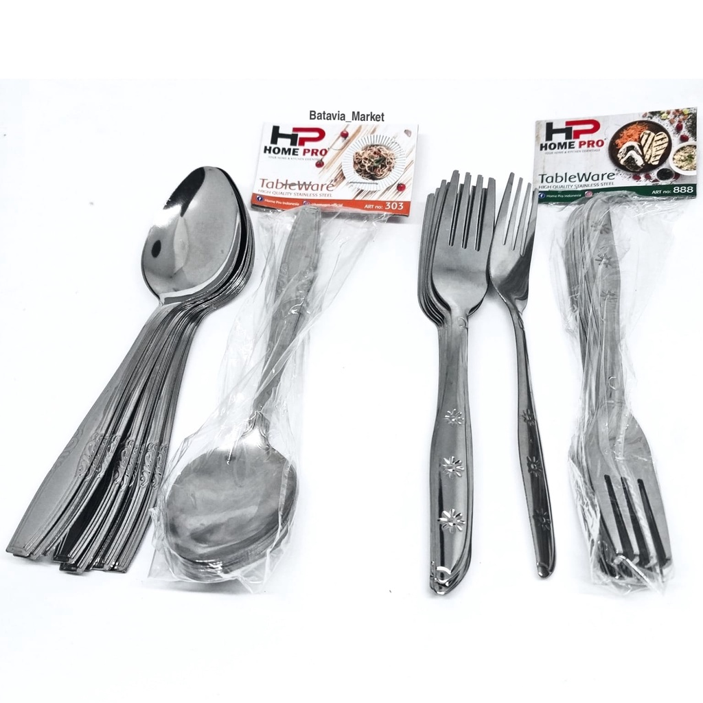 Jual 1 Lusin Sendok / Garpu (12 pcs) Stainless Steel 18 gram Tebal High ...