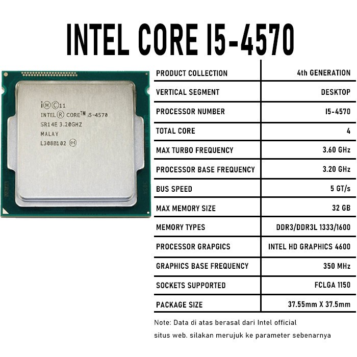 Jual processor intel core i5 4570/4590/4670/4690 lga 1150 | Shopee ...