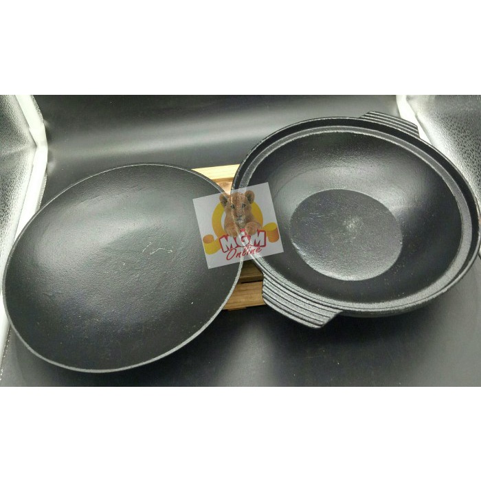 Jual IRON CAST HOTPOT / MANGKOK TUTUP BESI COR SUPER TEBAL 20CM ...