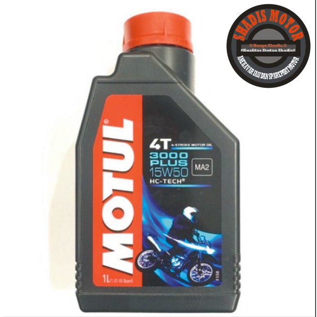 Jual Oli Motor Merk Motul 4T 3000 Plus SAE 15w50 Ukuran 1 Liter ...
