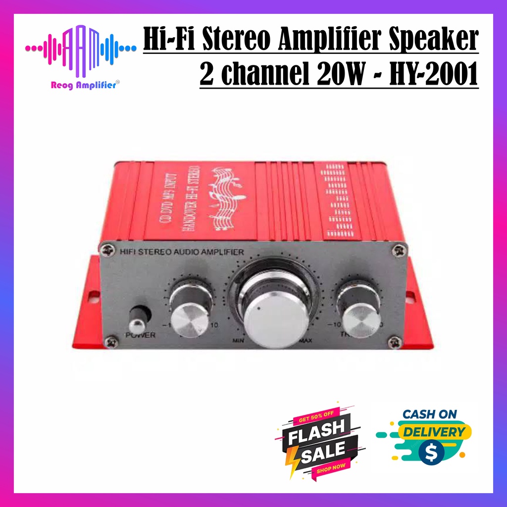 Jual Hi-Fi Stereo Amplifier Speaker 2 channel 20W - HY-2001 | Shopee ...