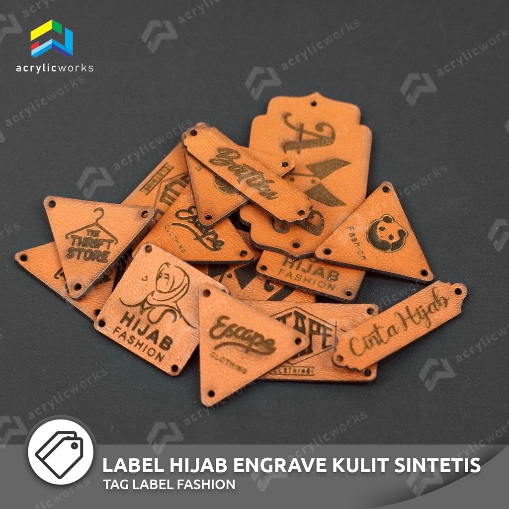 Jual Label Kulit Sintetis I Kulit Imitasi I Brand CUSTOM DESIGN ...
