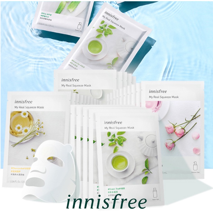 Jual INNISFREE MY REAL SQUEEZE SHEET MASK 23ML / MASKER INNISFREE ORI KOREA | Shopee Indonesia