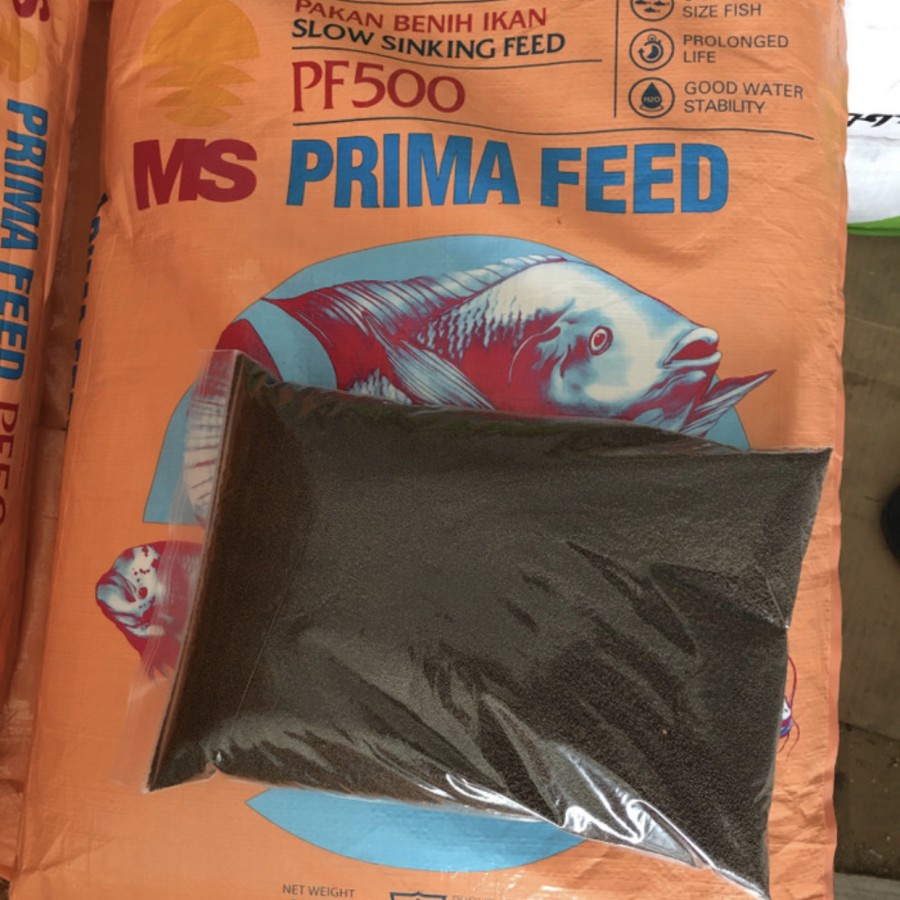 Jual Pelet Prima Feed PF 500 - Pakan Benih Ikan Cupang Guppy - Repack ...
