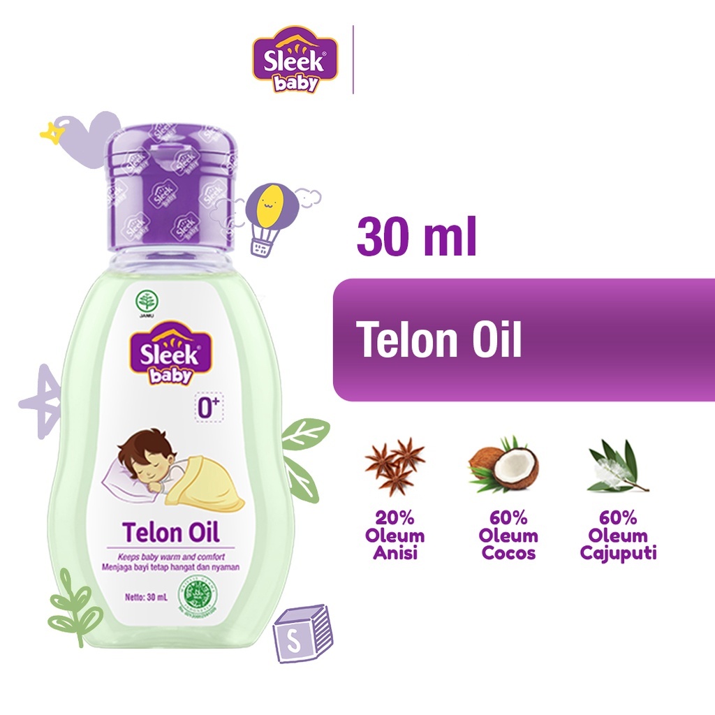 Jual Sleek Baby Telon Oil 30mL | Shopee Indonesia