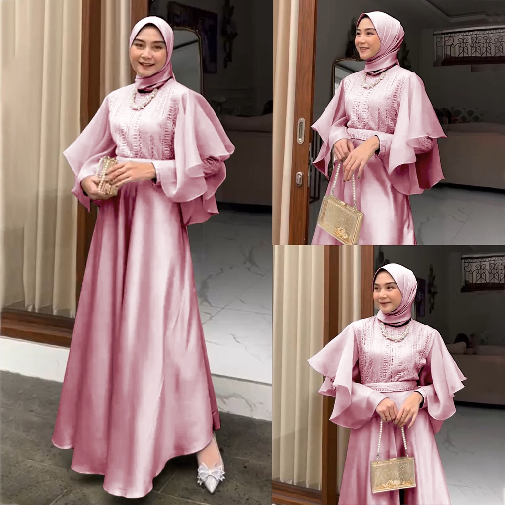 Jual MAXY ALMEERA M L XL XXL GAMIS DRESS | Gamis Mewah Pesta Kondangan Muslim Terbaru Model ...