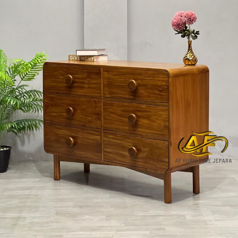 Jual bufet drawer minimalis kayu jati/bufet kekinian | Shopee Indonesia